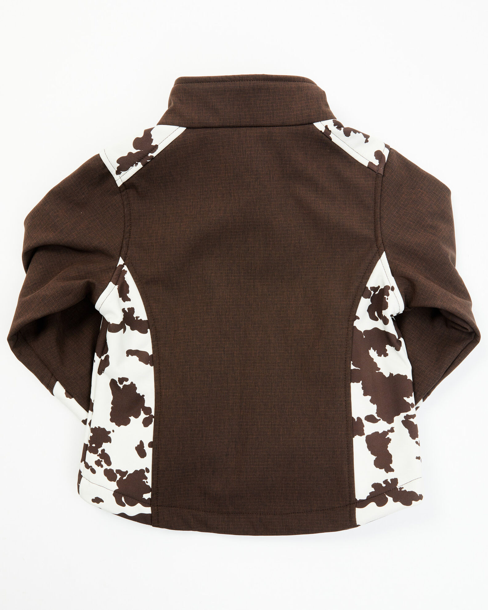 Cowgirl Hardware Toddler Girls' Cow Print Jacket, Chocolate
