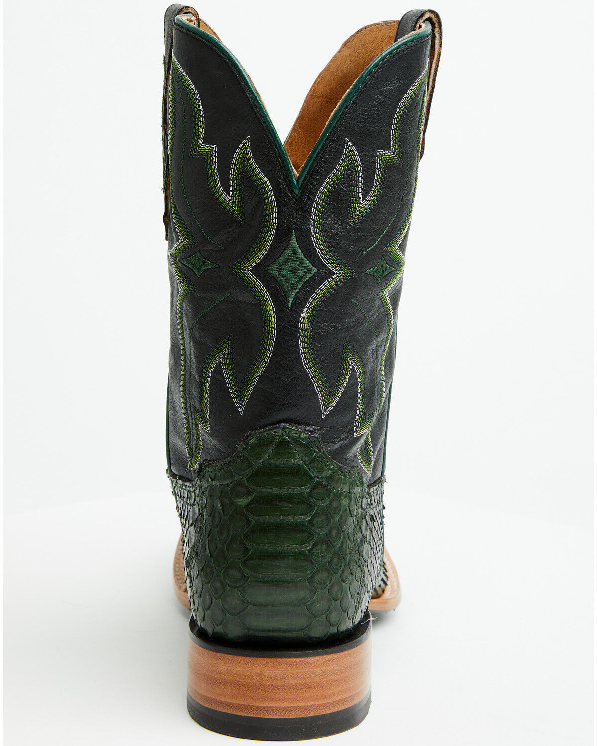 Cody James Men's Exotic Python Western Boots - Broad Square Toe, Green