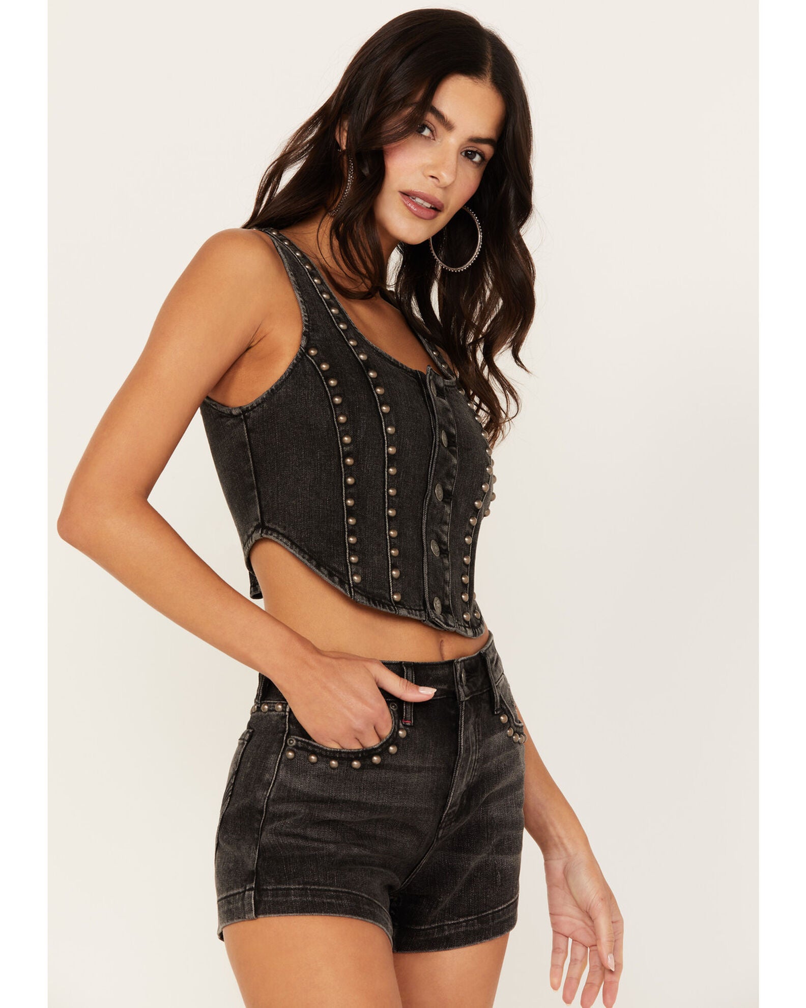 Product Name: Idyllwind Women's Delrose Drive Studded Denim Vest