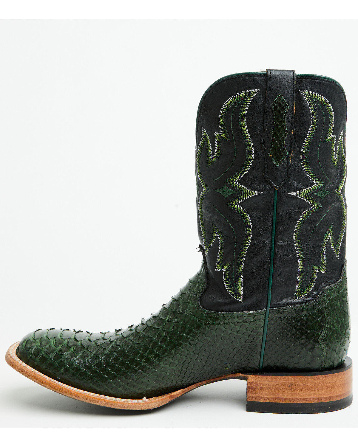 Cody James Men's Exotic Python Western Boots - Broad Square Toe, Green