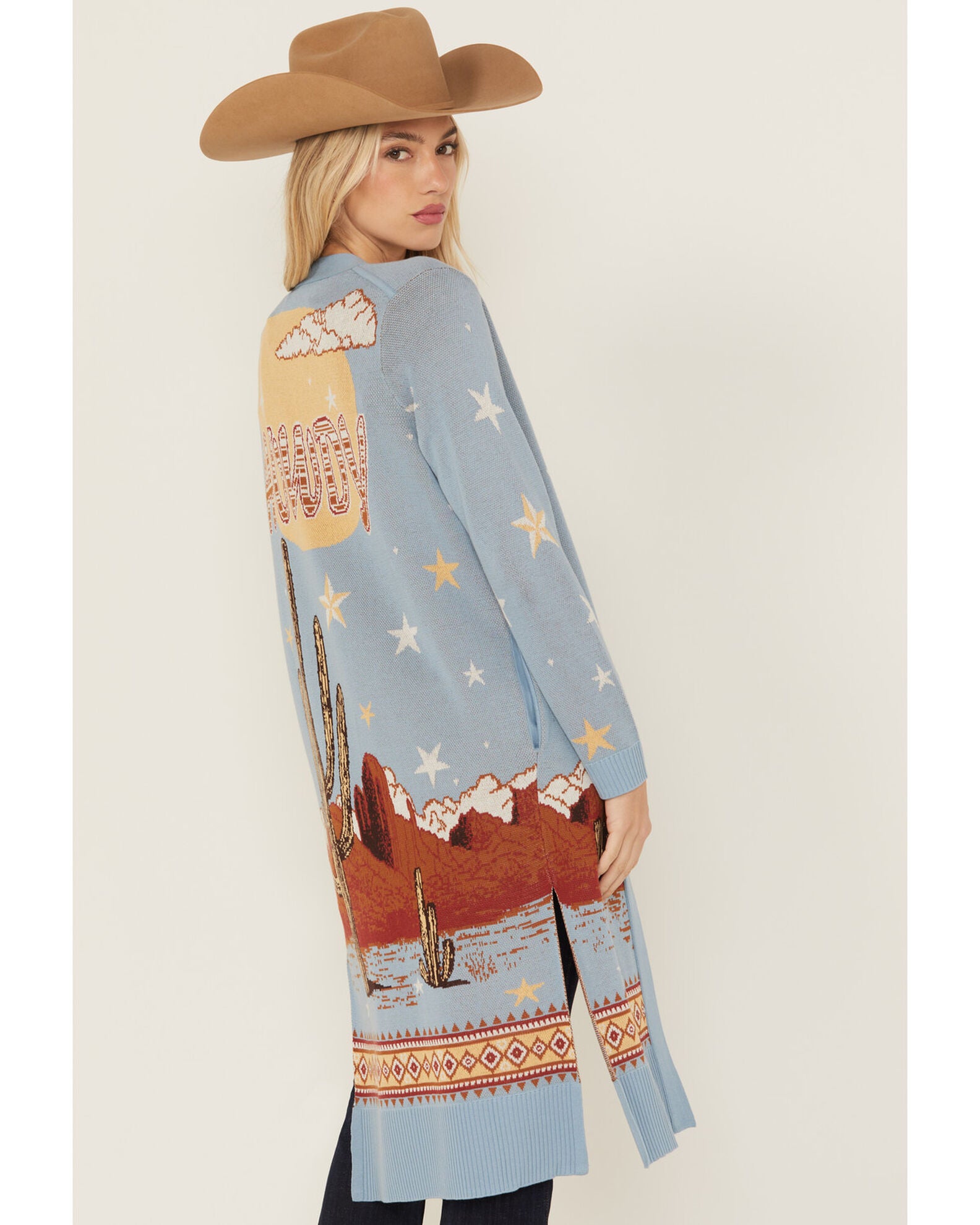 Idyllwind Women's Howdy Cardigan, Light Blue