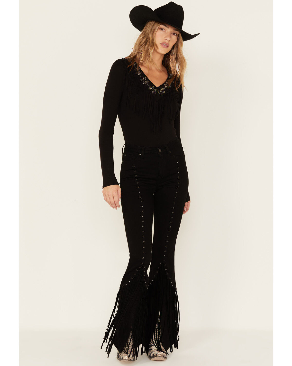 Idyllwind Women's Fringe & Embellished High Risin' Stretch Flare Jeans ...