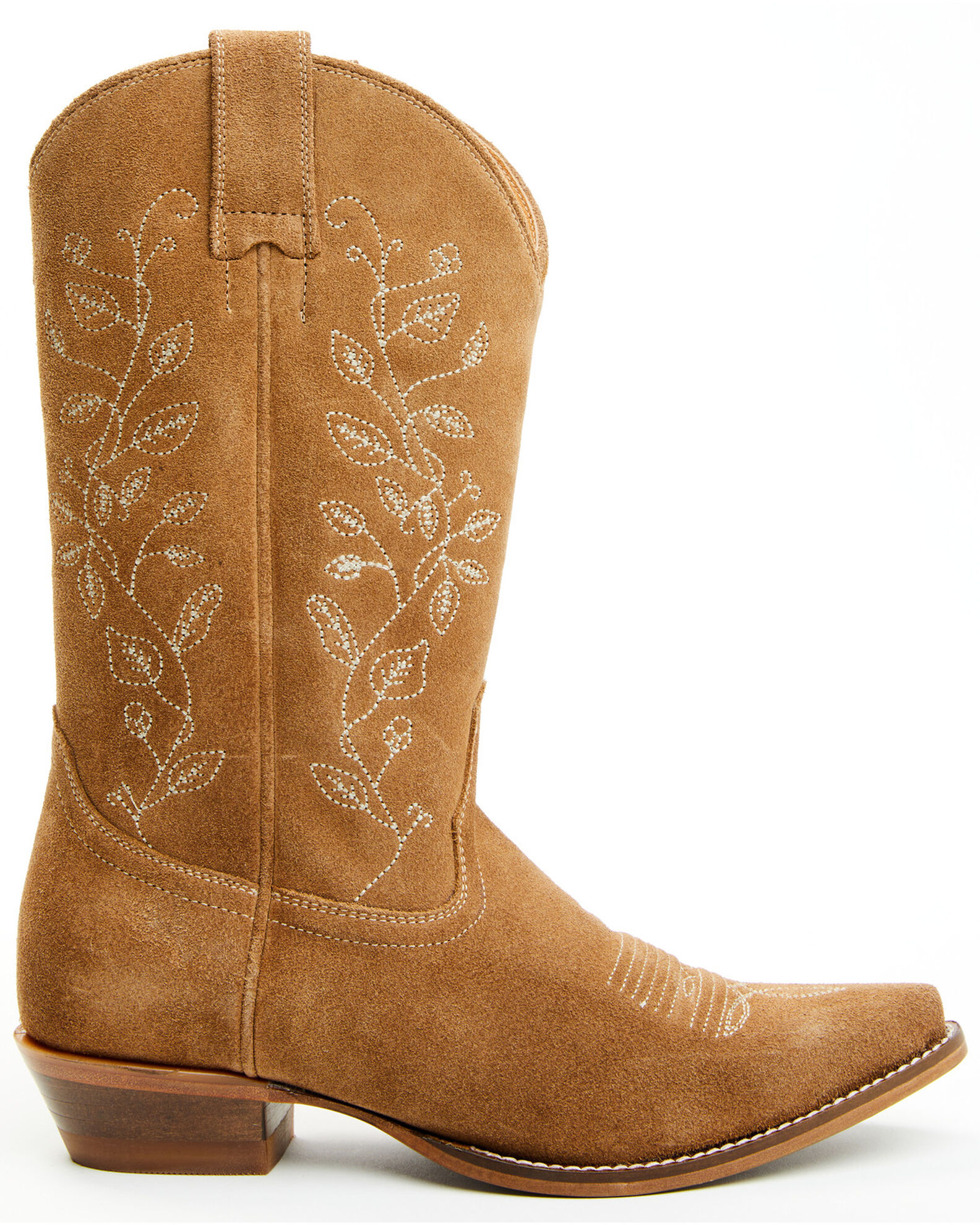 Shyanne Women's Bambi Suede Western Boots - Snip Toe, Tan