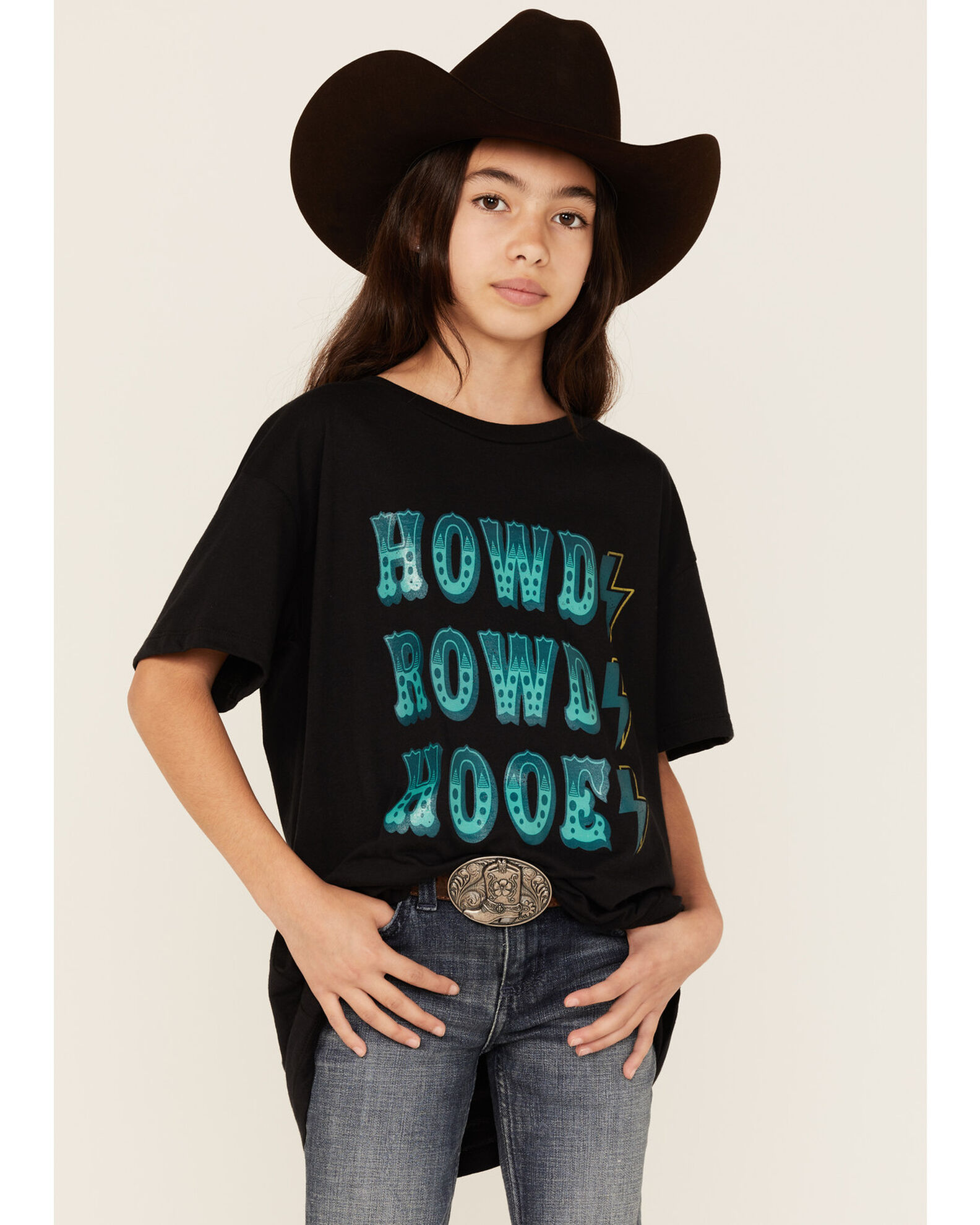 Product Name: Hooey Girls' Howdy Rowdy Graphic Tee