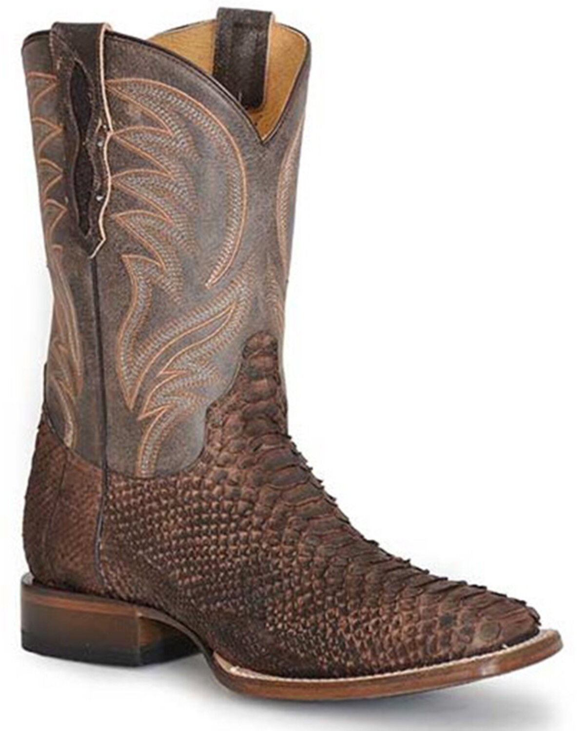 Roper Men's Peyton Exotic Python Skin Western Boots - Broad Square Toe ...