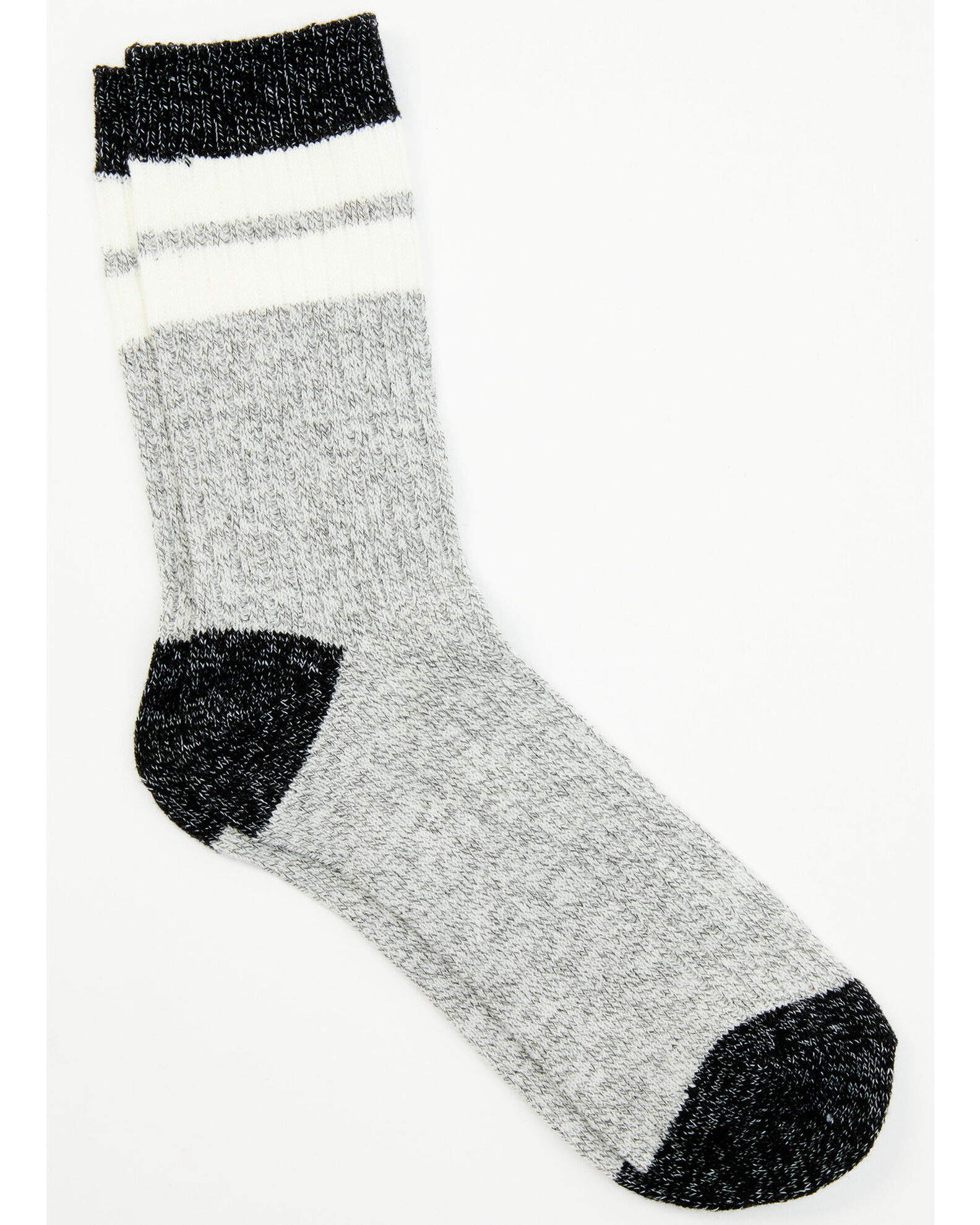 Product Name: Brother's and Sons Men's Gray Rugby Stripe Crew Socks