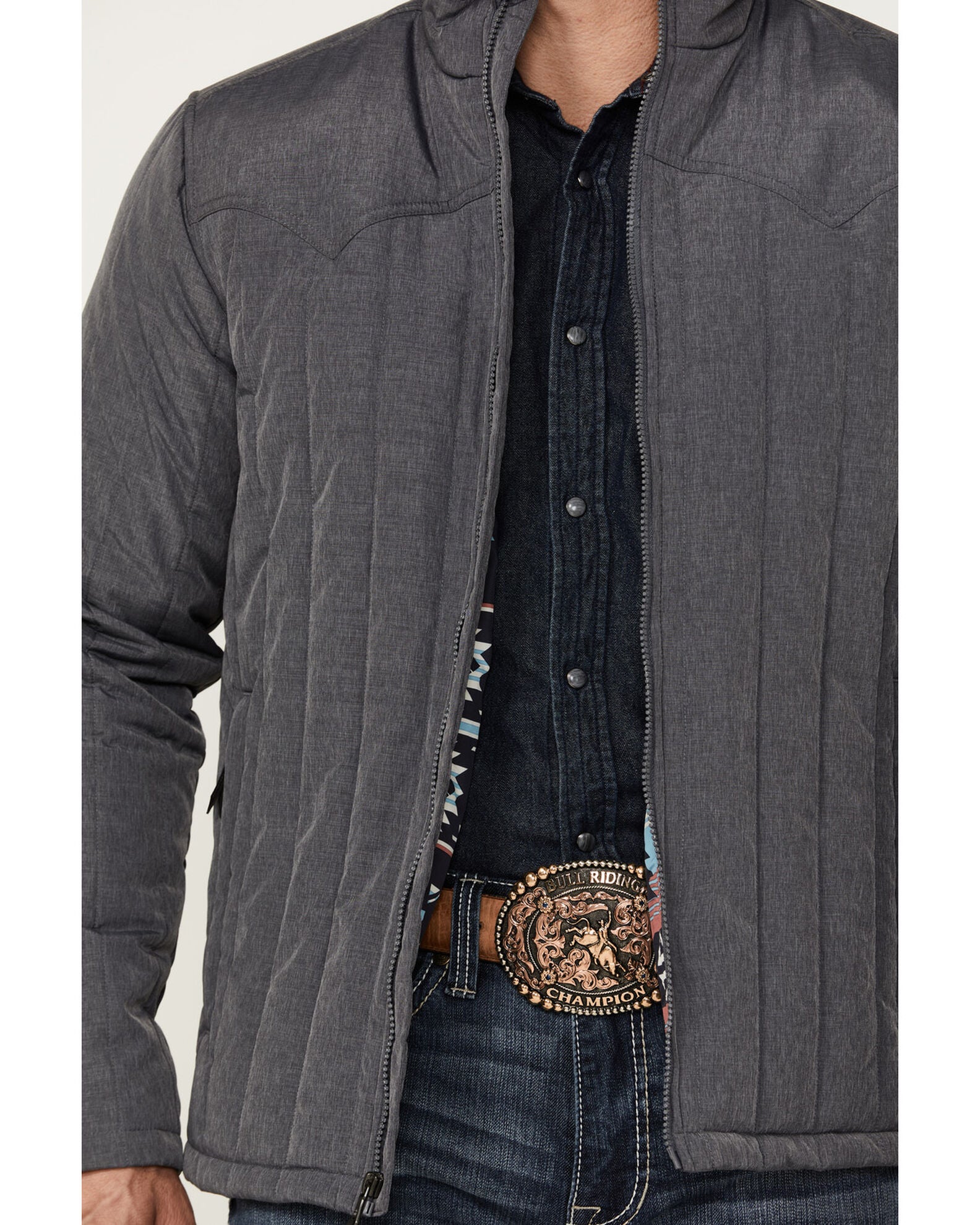 Cody James Men's After Party Lightweight Quilted Puffer Jacket, Charcoal