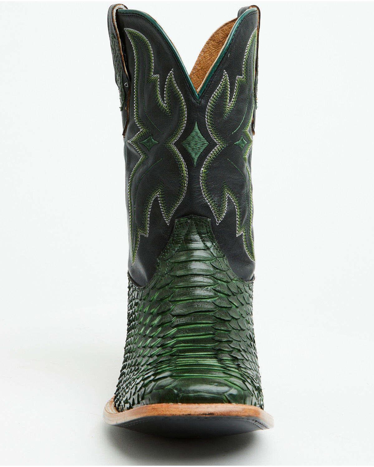 Cody James Men's Exotic Python Western Boots - Broad Square Toe, Green