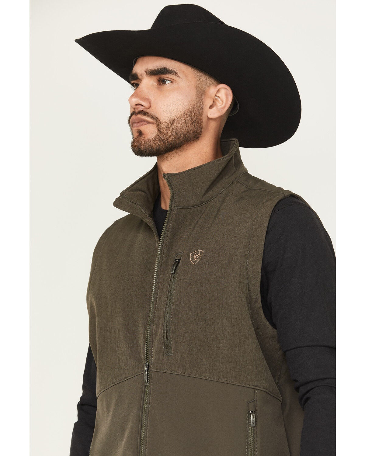 Ariat Men's Logo Concealed Carry Softshell Vest, Green