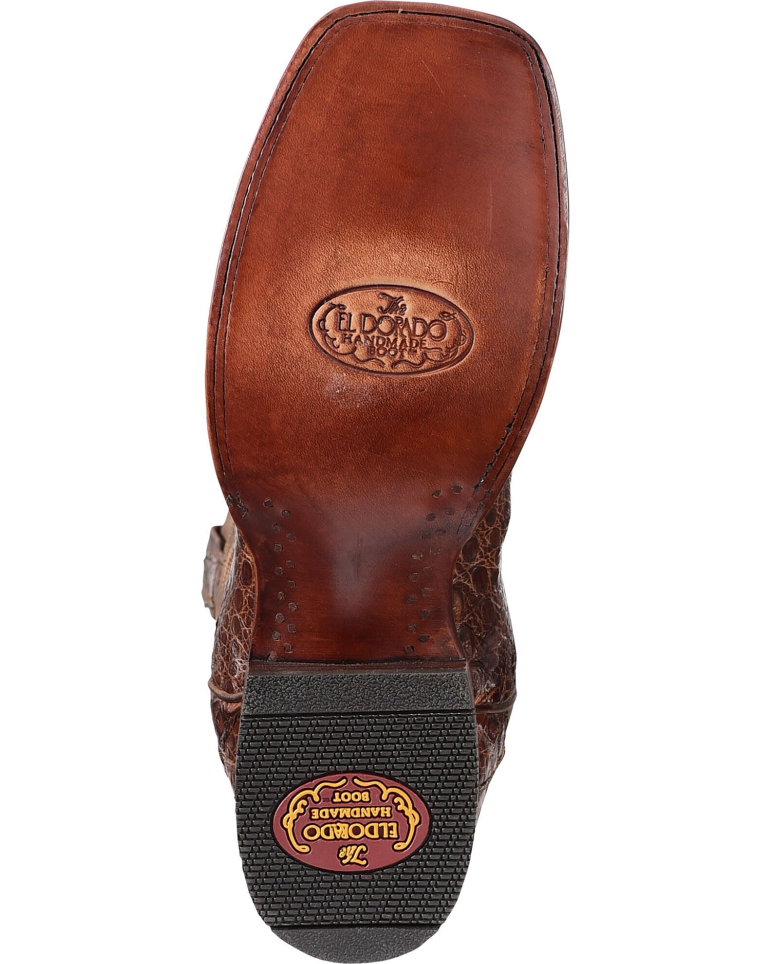 El Dorado Men's Handmade Caiman Belly Stockman Boots - Broad Square Toe ...