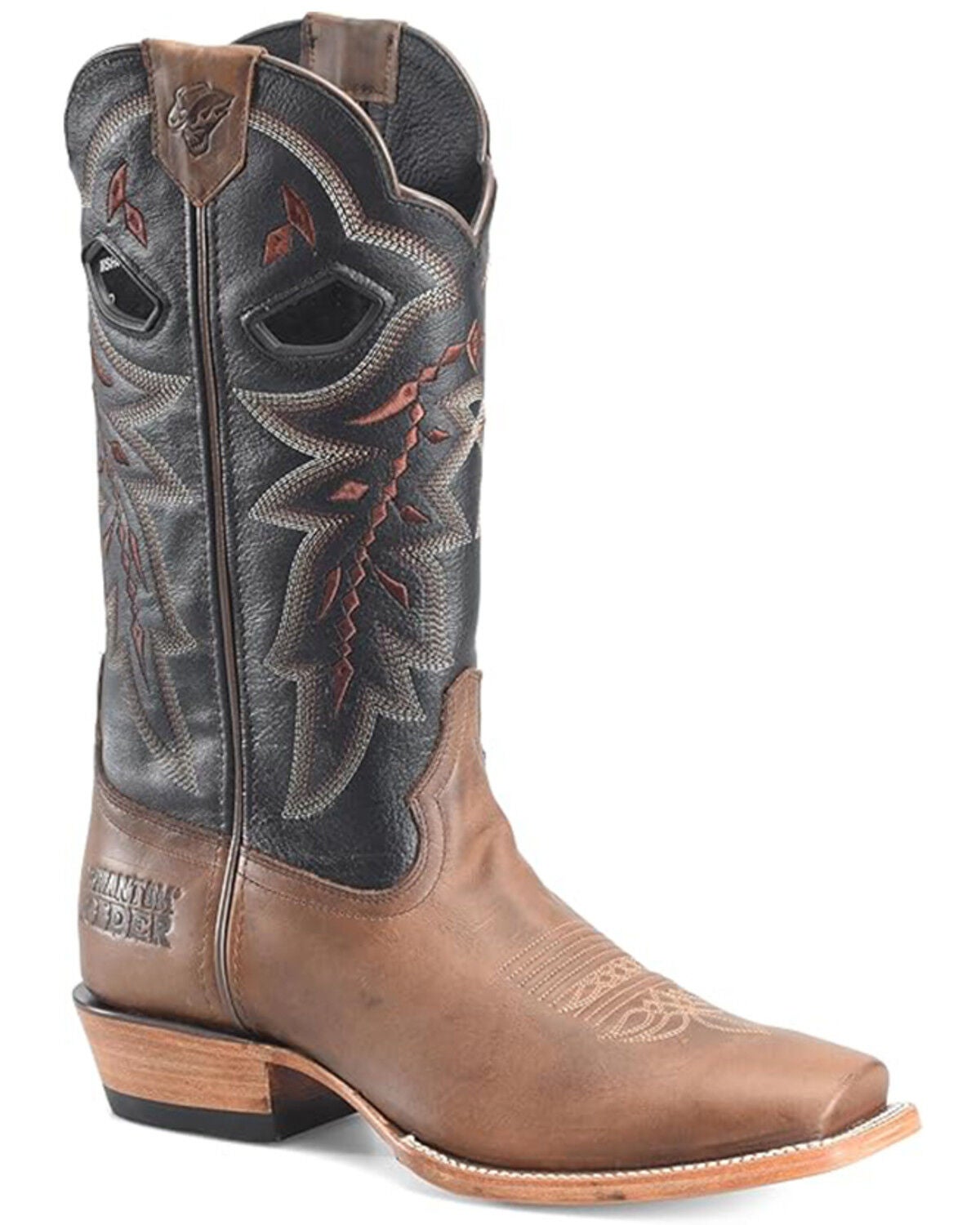 Double H Men's Buckaroo Tall Western Boots - Broad Square Toe, Caramel