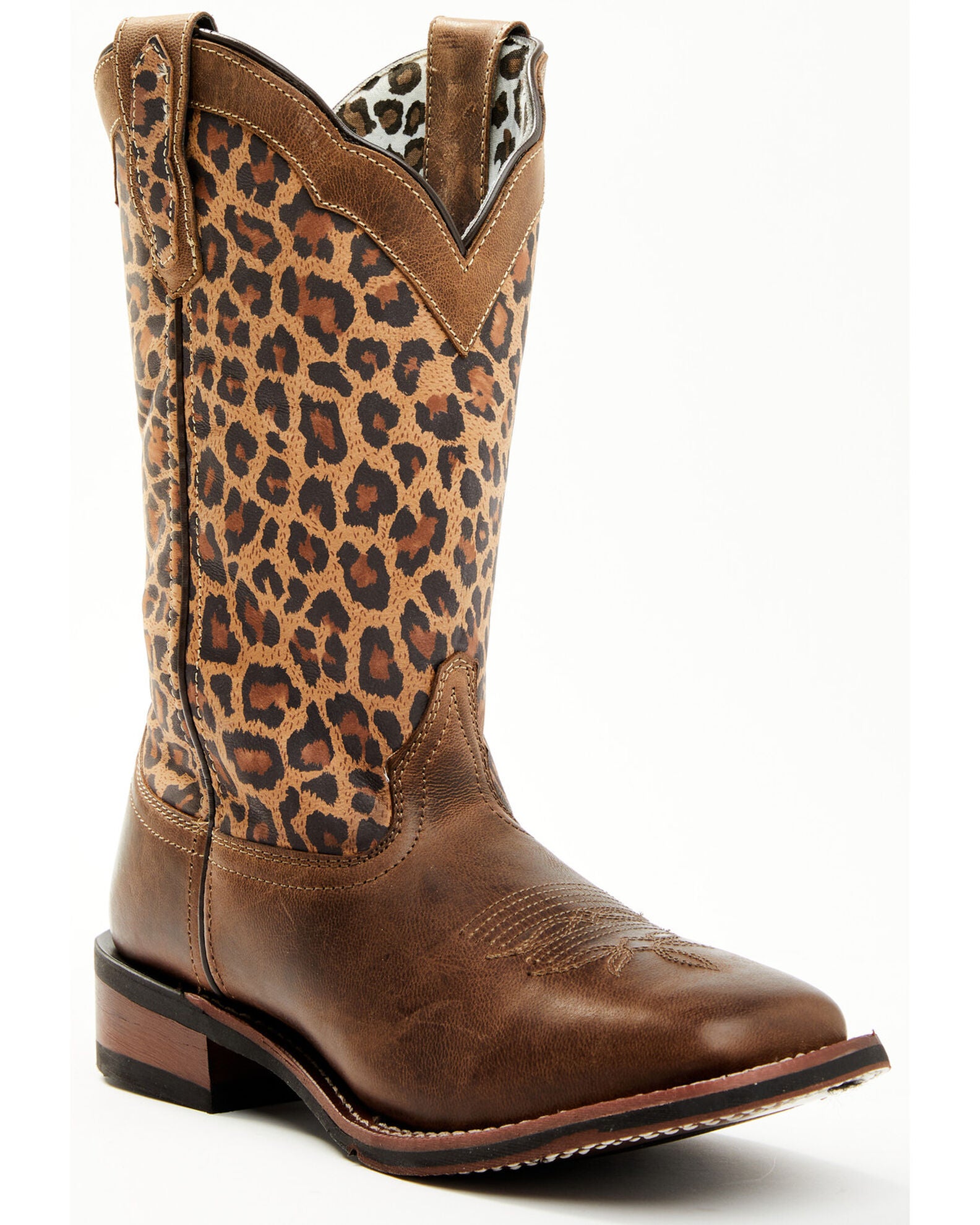 Laredo Women's Leopard Print Western Performance Boots - Broad Square ...