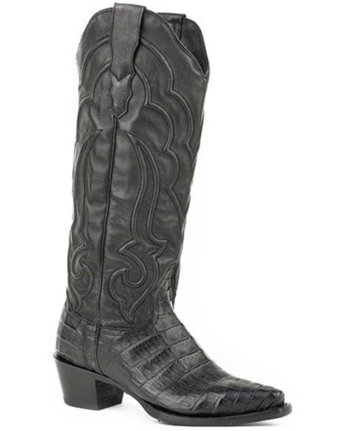 Stetson Women's Talita Exotic Caiman Tall Western Boots - Snip Toe,
