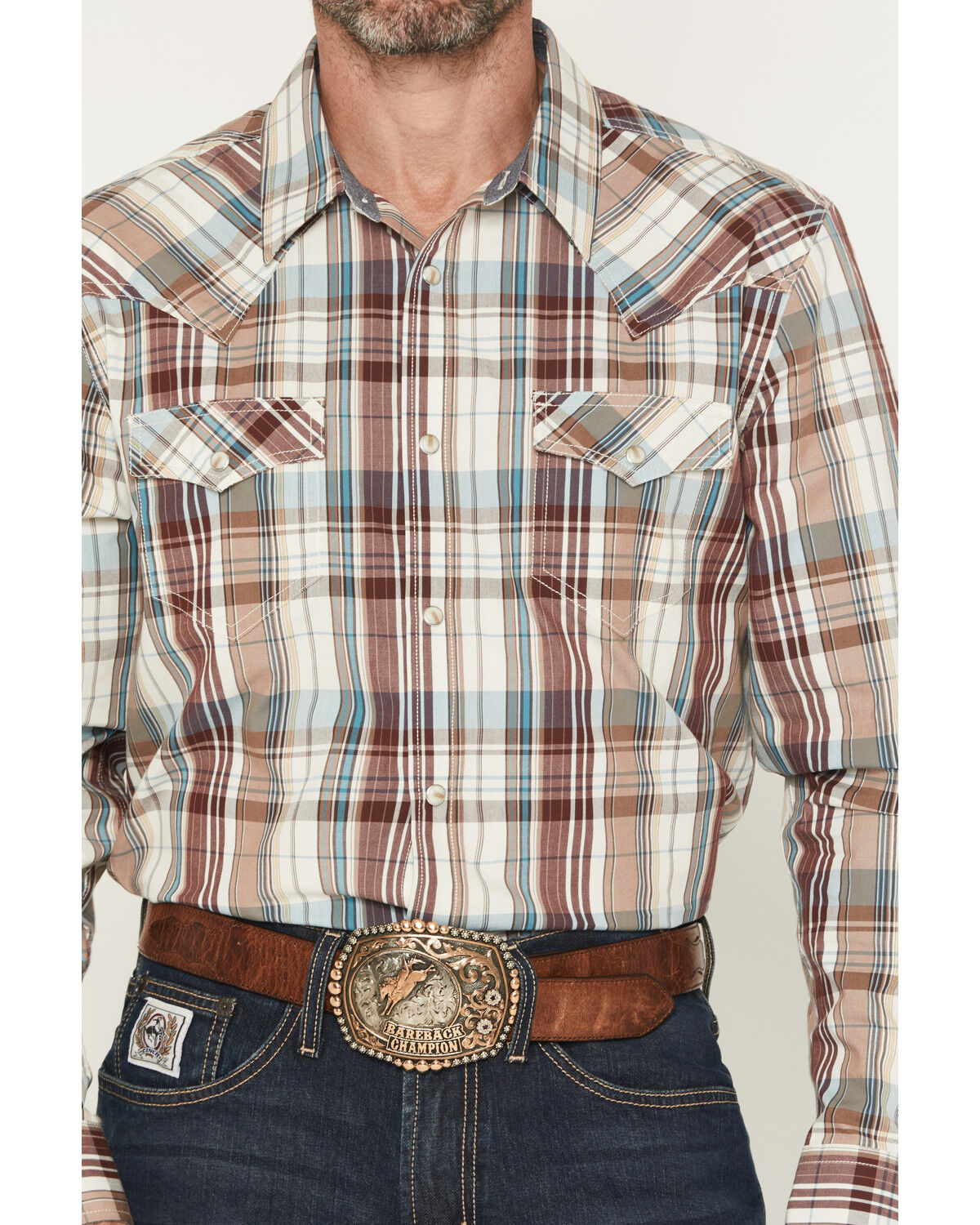 Cody James Men's Ridge Rider Plaid Print Long Sleeve Snap Western Shirt ...