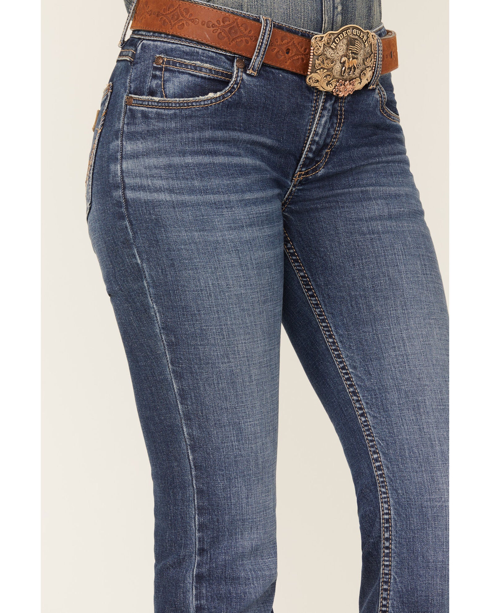 Wrangler Retro Women's Mae Flare Mid Rise Faith Denim Jeans, Blue