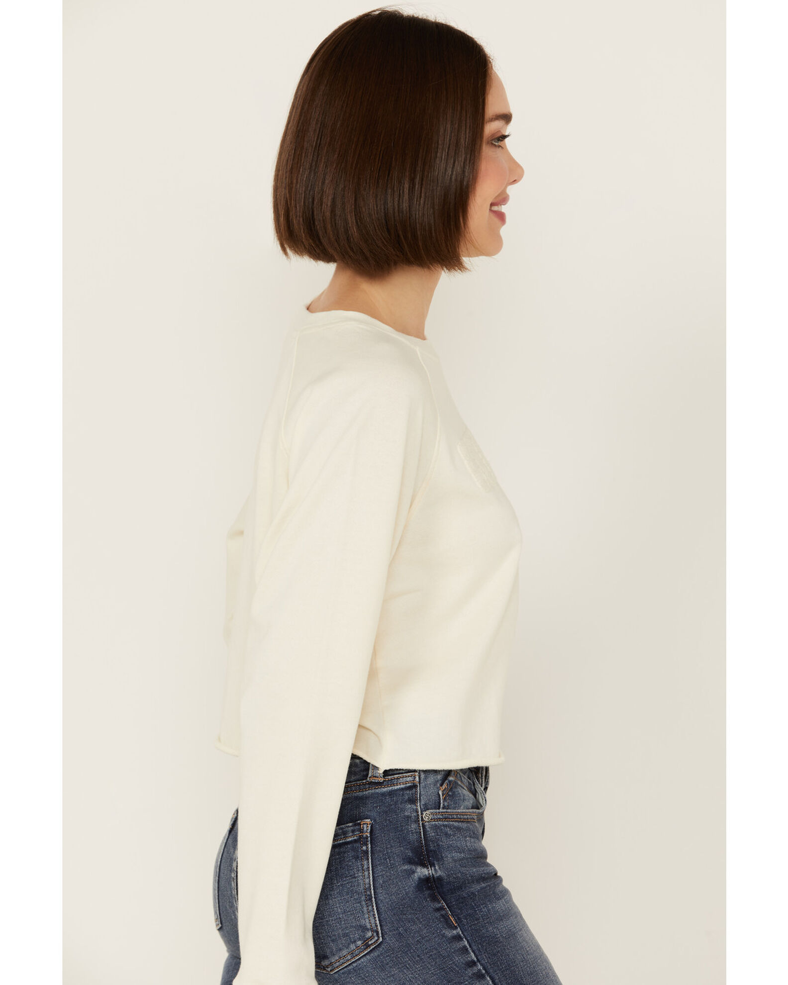 Product Name: Cleo + Wolf Women's Asher Flocked Cropped Pullover