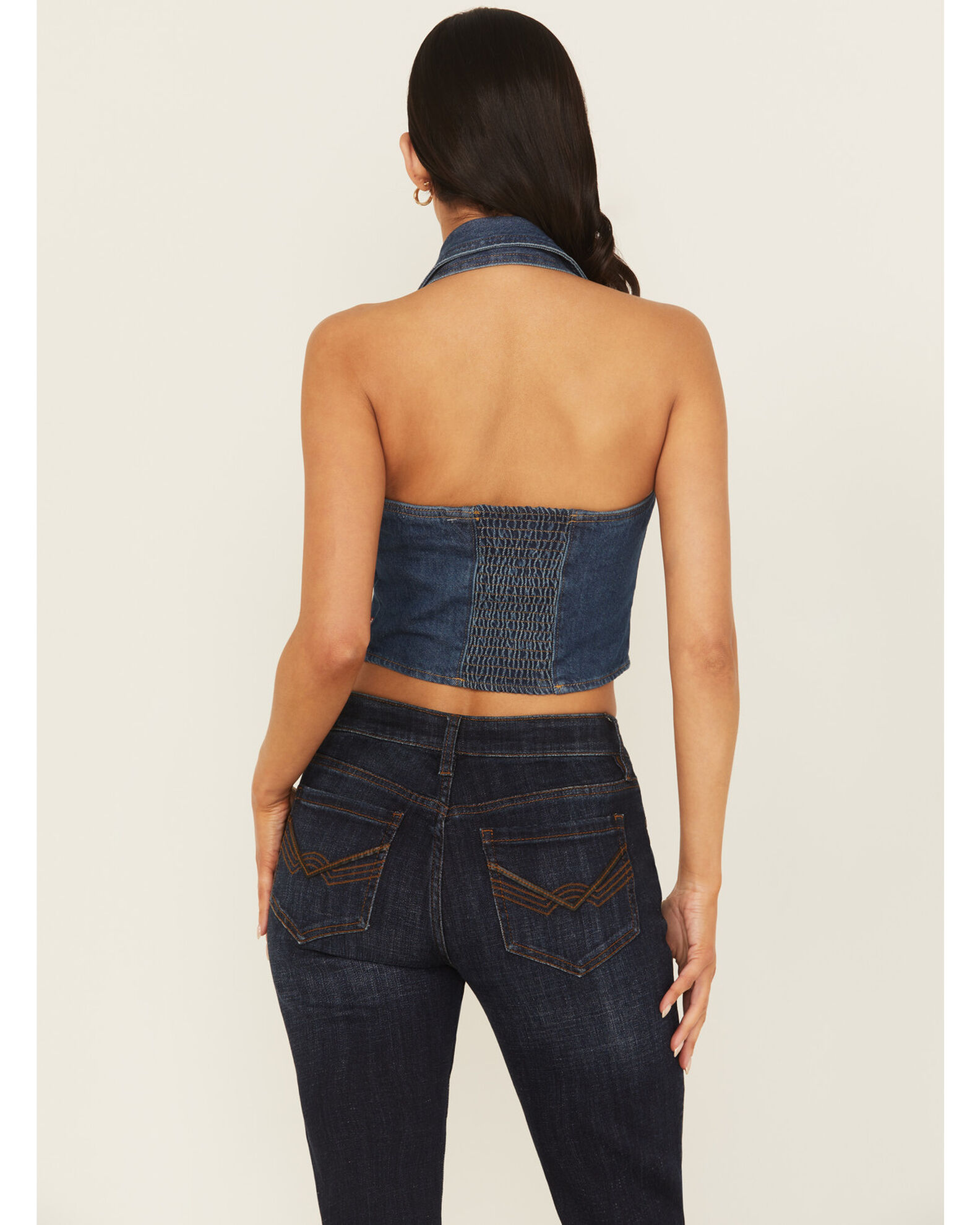 Product Name: Levi's Women's Dark Wash Denim Halter Top