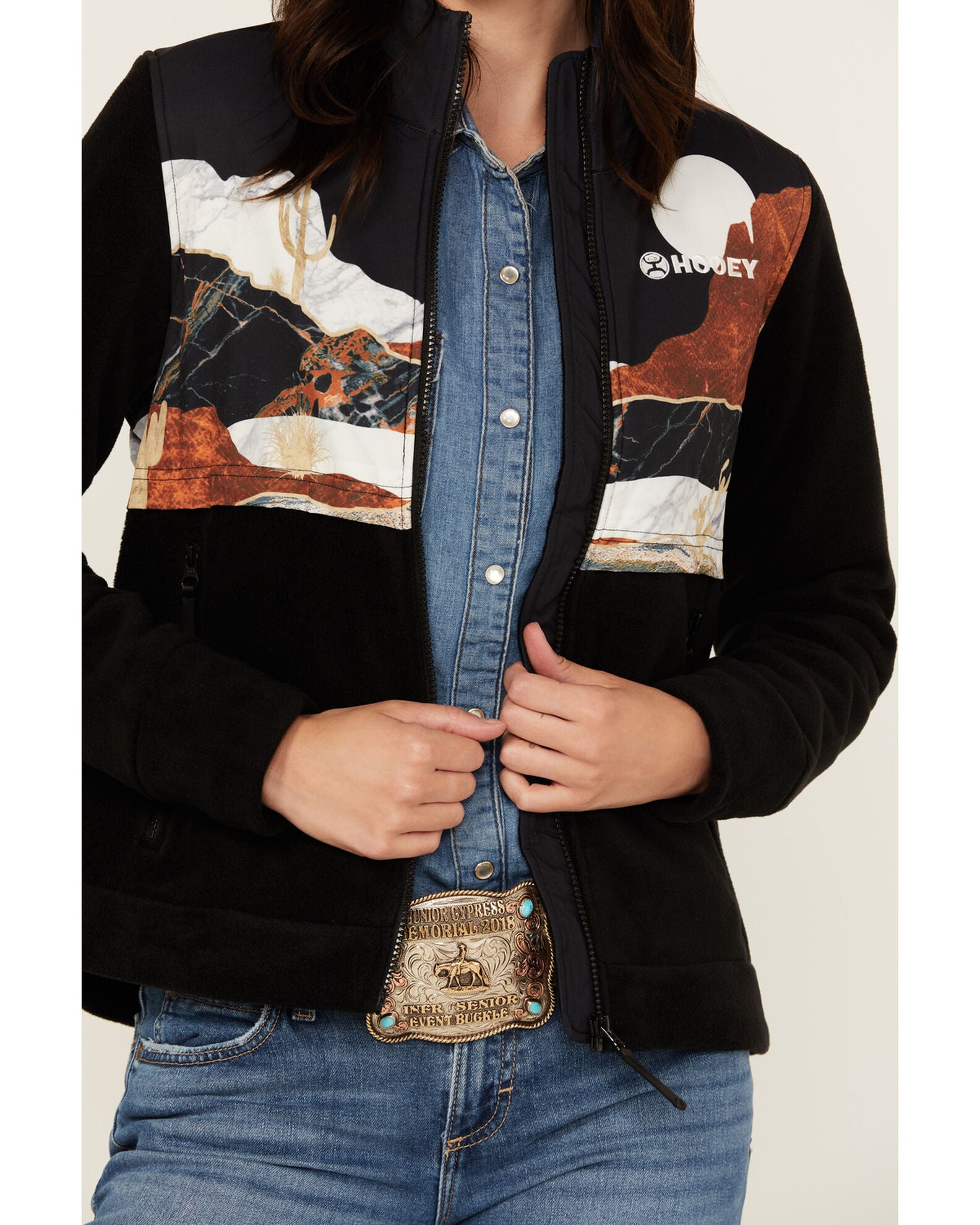 Product Name: Hooey Women's Landscape Print Tech Fleece Jacket