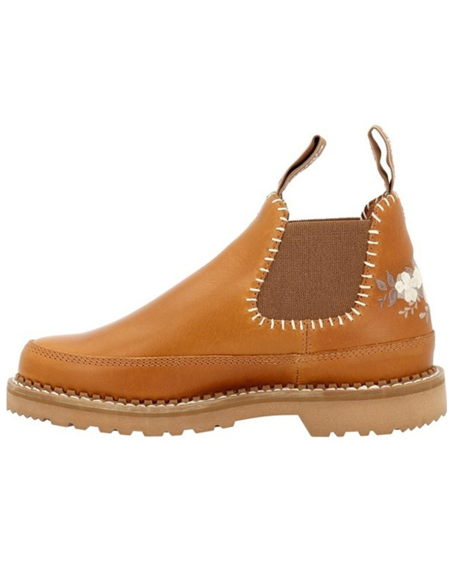 Georgia Boot Women's Floral Chelsea Western Work Boots - Moc Toe,