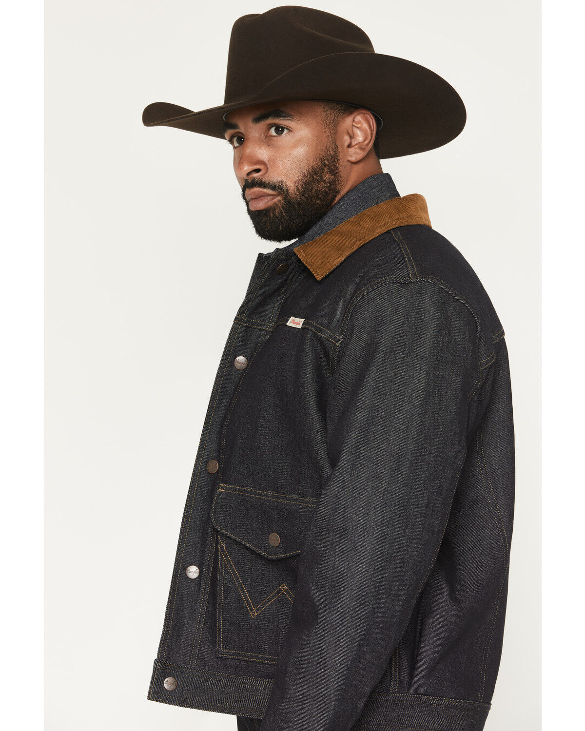 Wrangler X Filson Men's Sherpa Lined Denim Trucker Jacket, Indigo