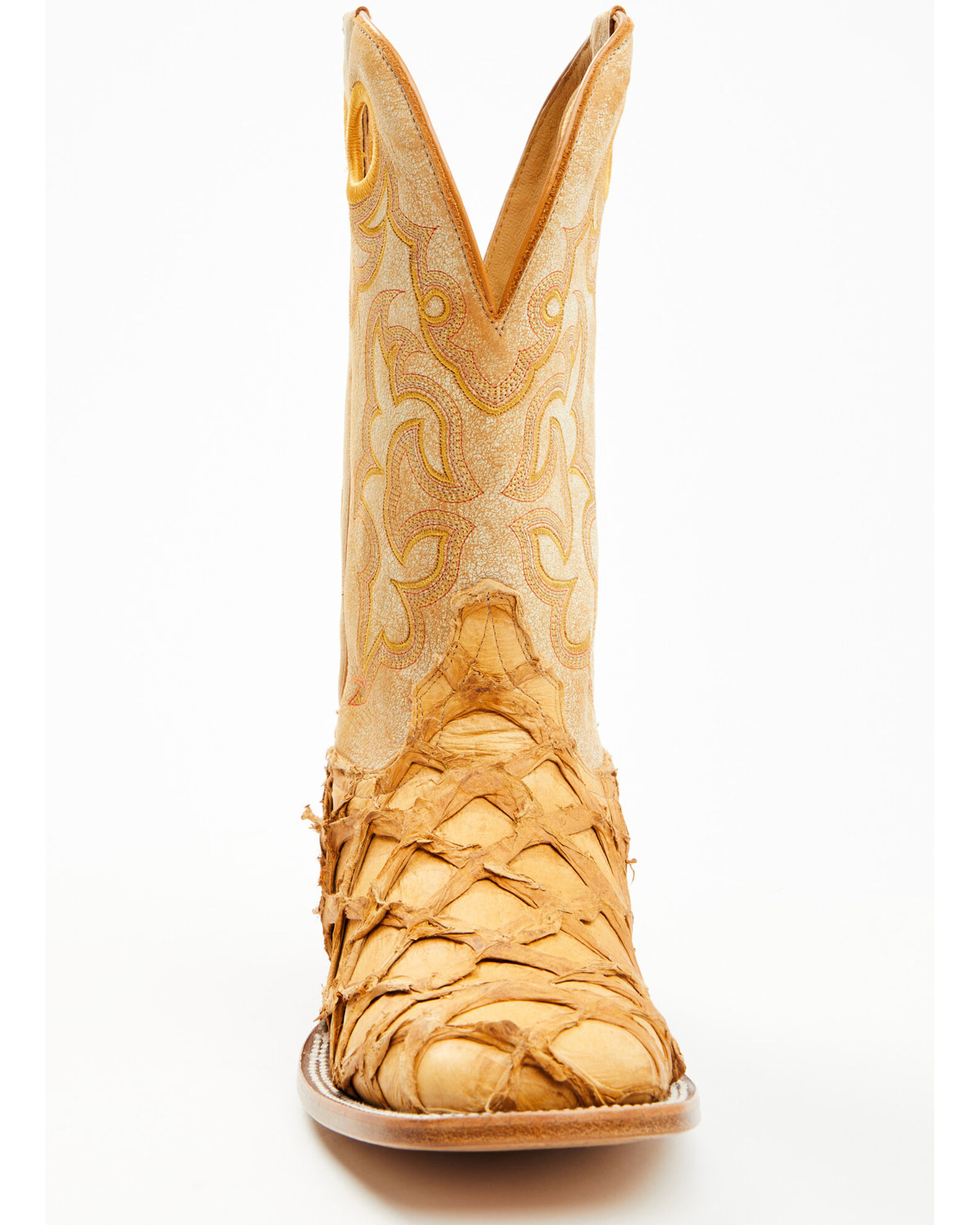 Cody James Men's Exotic Pirarucu Western Boots - Broad Square Toe, Yellow