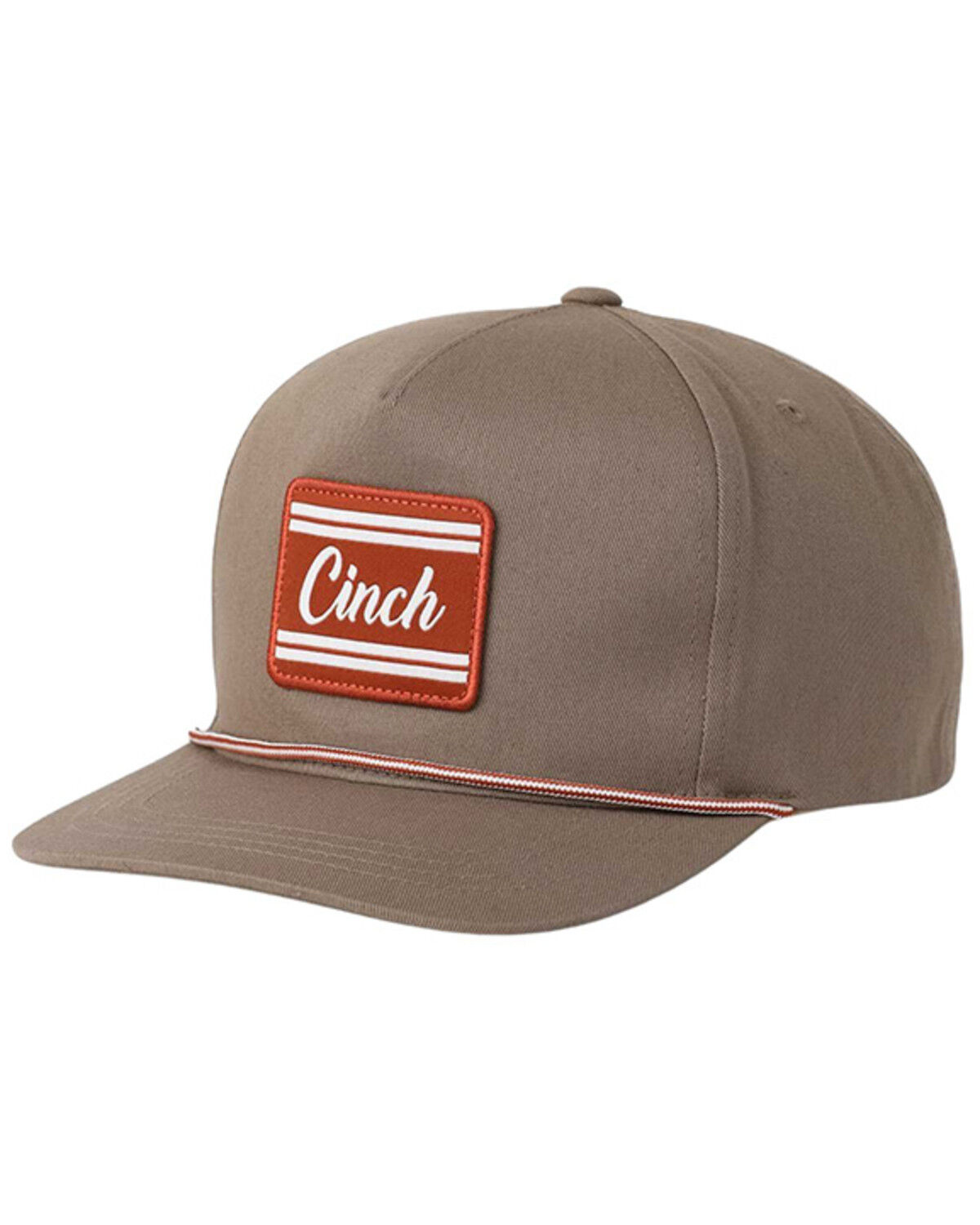Cinch Men's Patch Ball Cap, Brown, hi-res