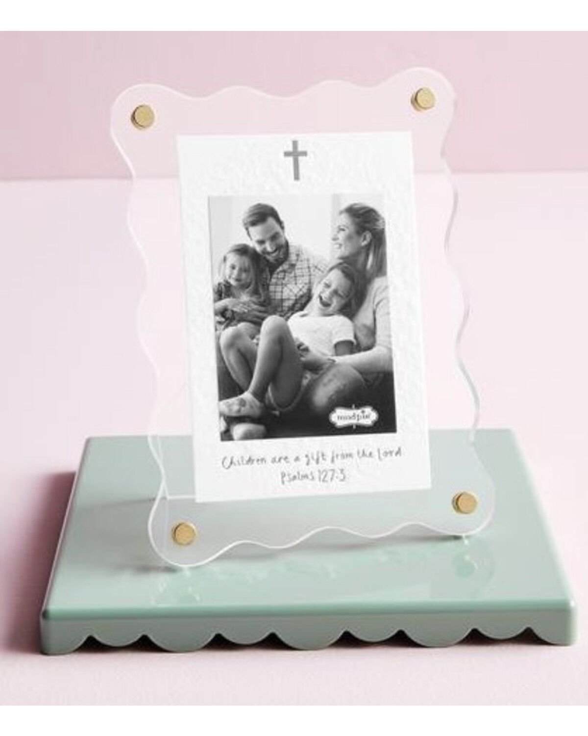 Mud Pie Acrylic Cross Frame, Multi