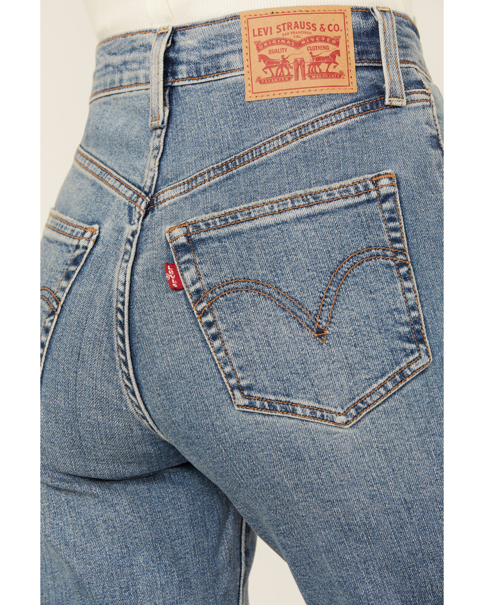 Product Name: Levi's Women's Light Wash High Rise Slim Stretch Bell Jeans