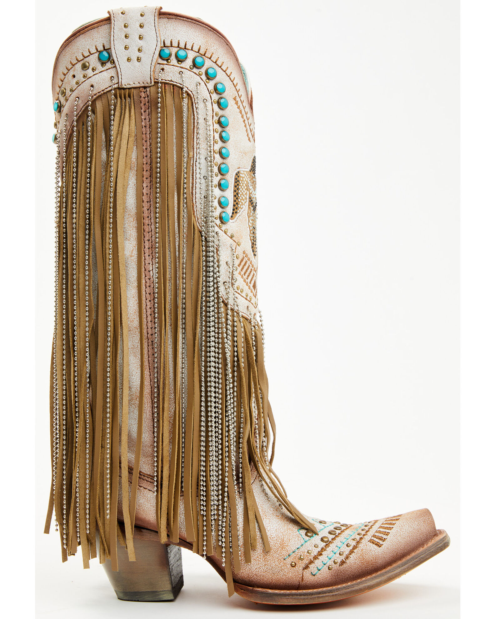 Corral Women's Embroidered and Crystal Eagle Fringe Western Boots ...