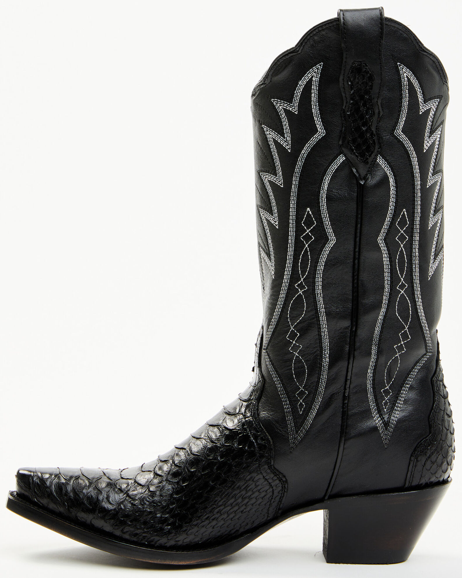 Dan Post Women's Exotic Snake Western Boots - Snip Toe, Black