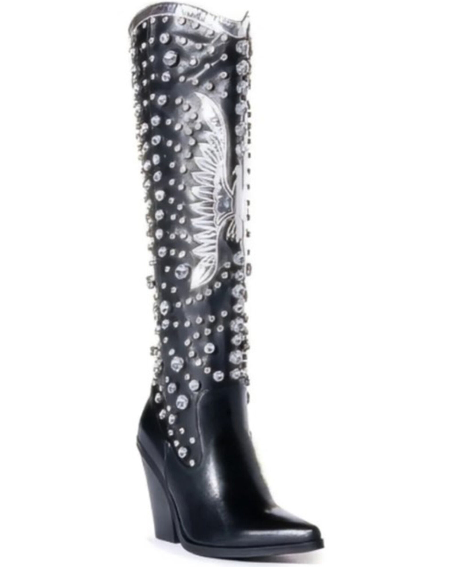 Product Name: Azalea Wang Women's Upbeat Rhinestone Western Boots - Snip Toe