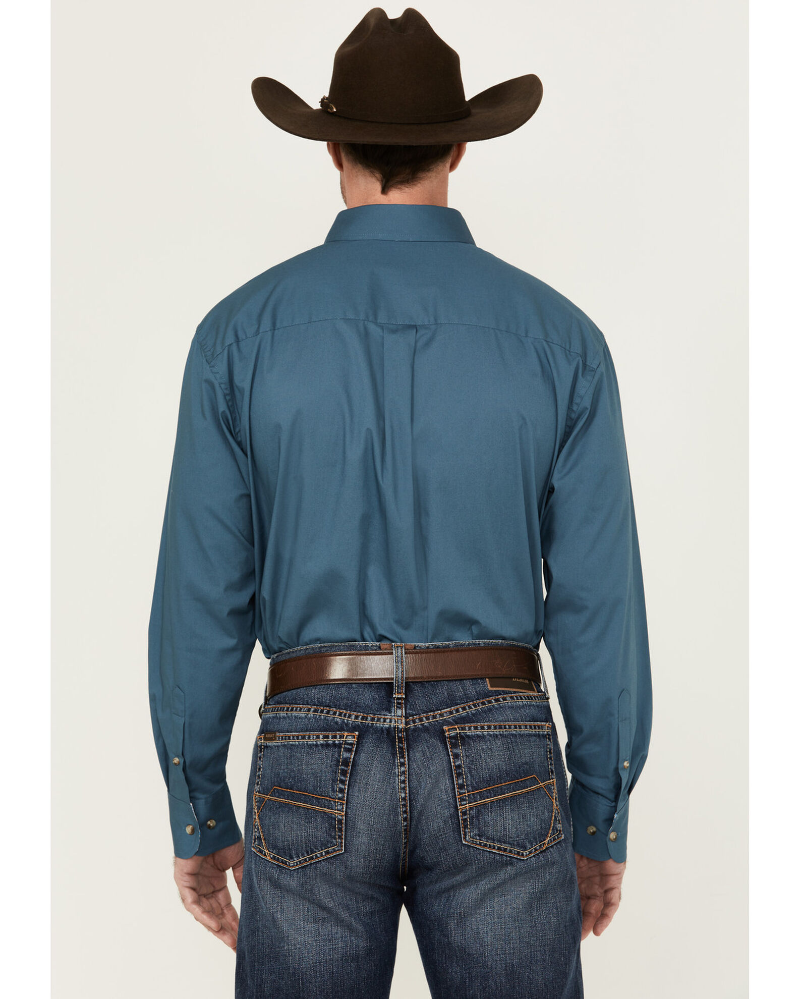 Product Name: George Strait by Wrangler Men's Solid Long Sleeve Button ...