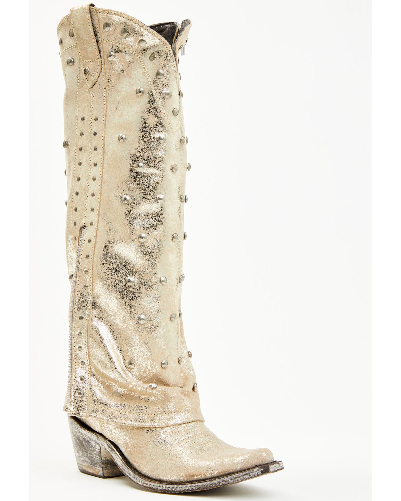 Product Name: Liberty Black Women's Danet Tall Studded Western Boots - Round Toe