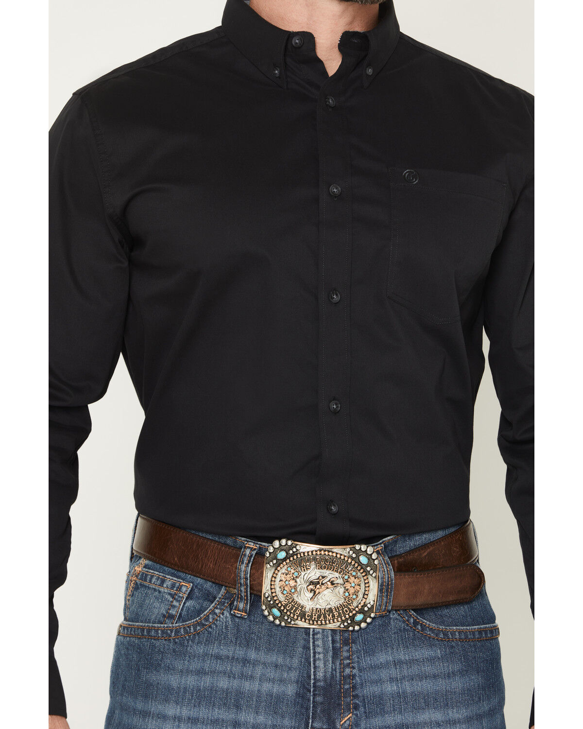 Cody James Men's Basic Solid Long Sleeve Button-Down Stretch Western ...