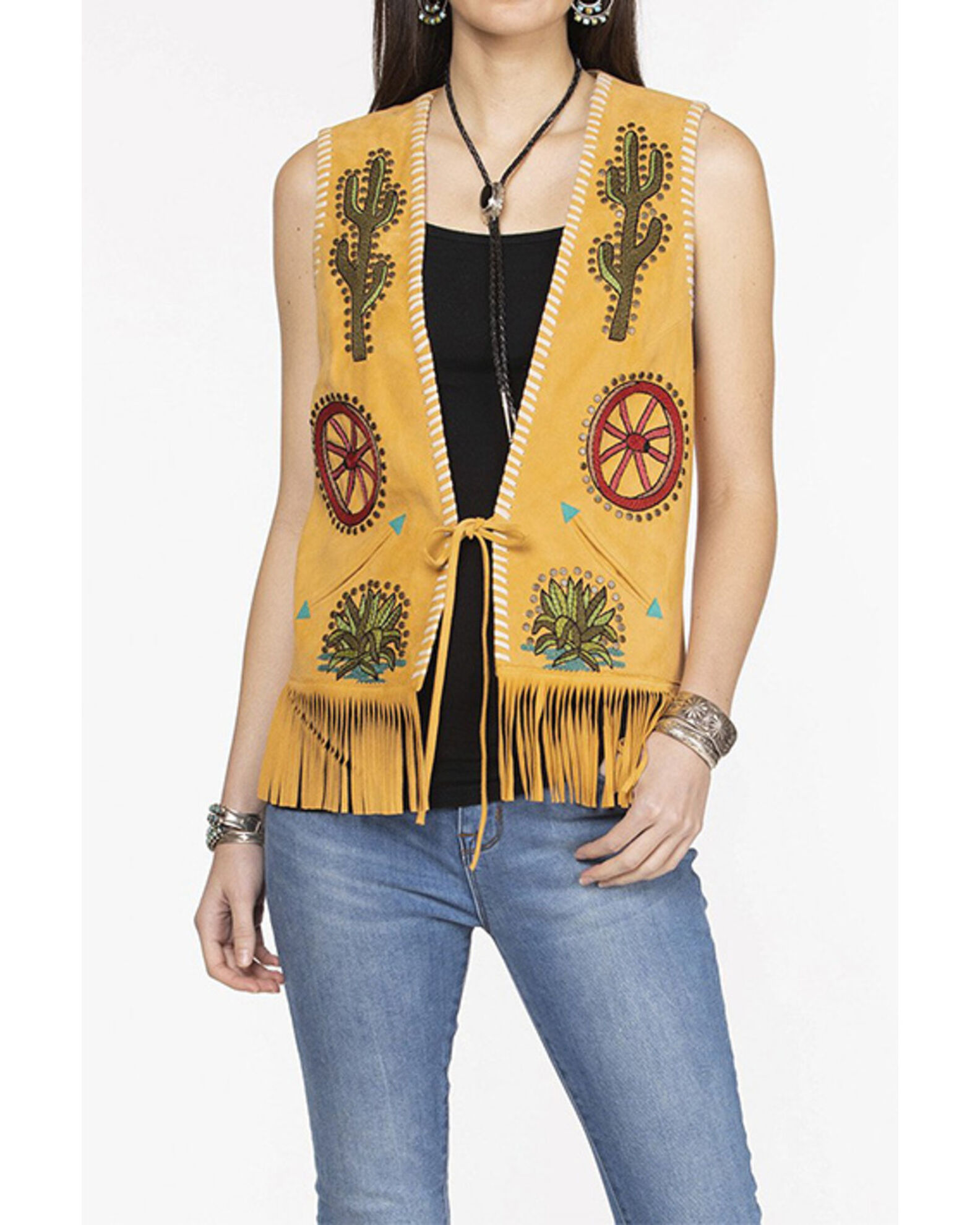 Double D Ranch Women's Head Over Heels Vest, Gold