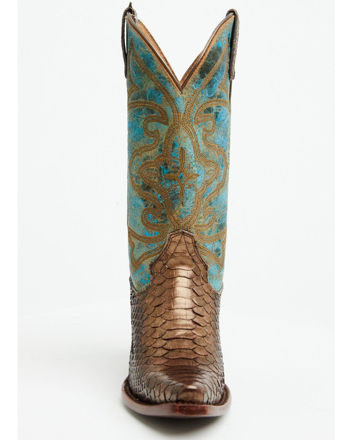 Shyanne Women's Exotic Python Western Boots - Snip Toe, Turquoise