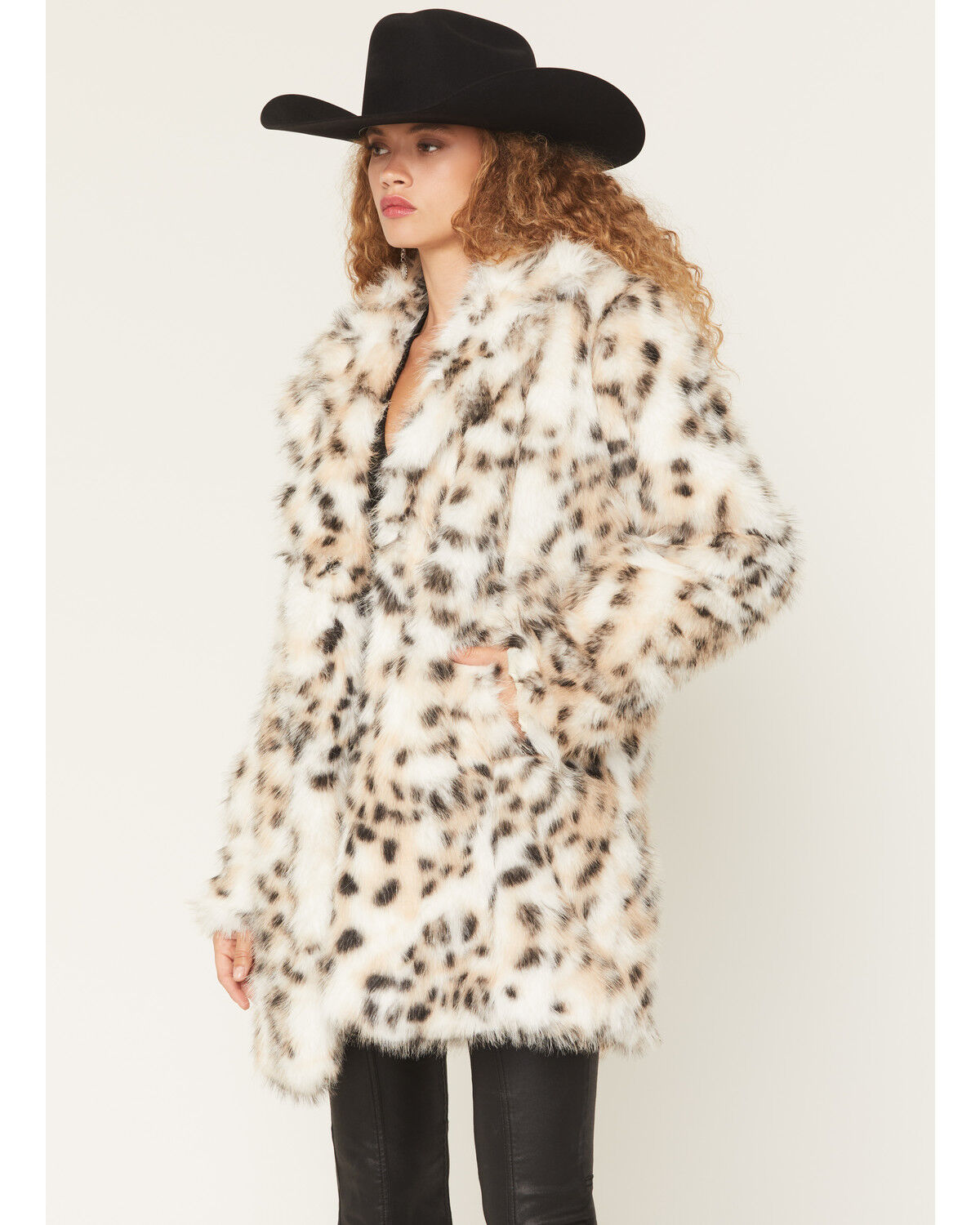 white leopard print jacket