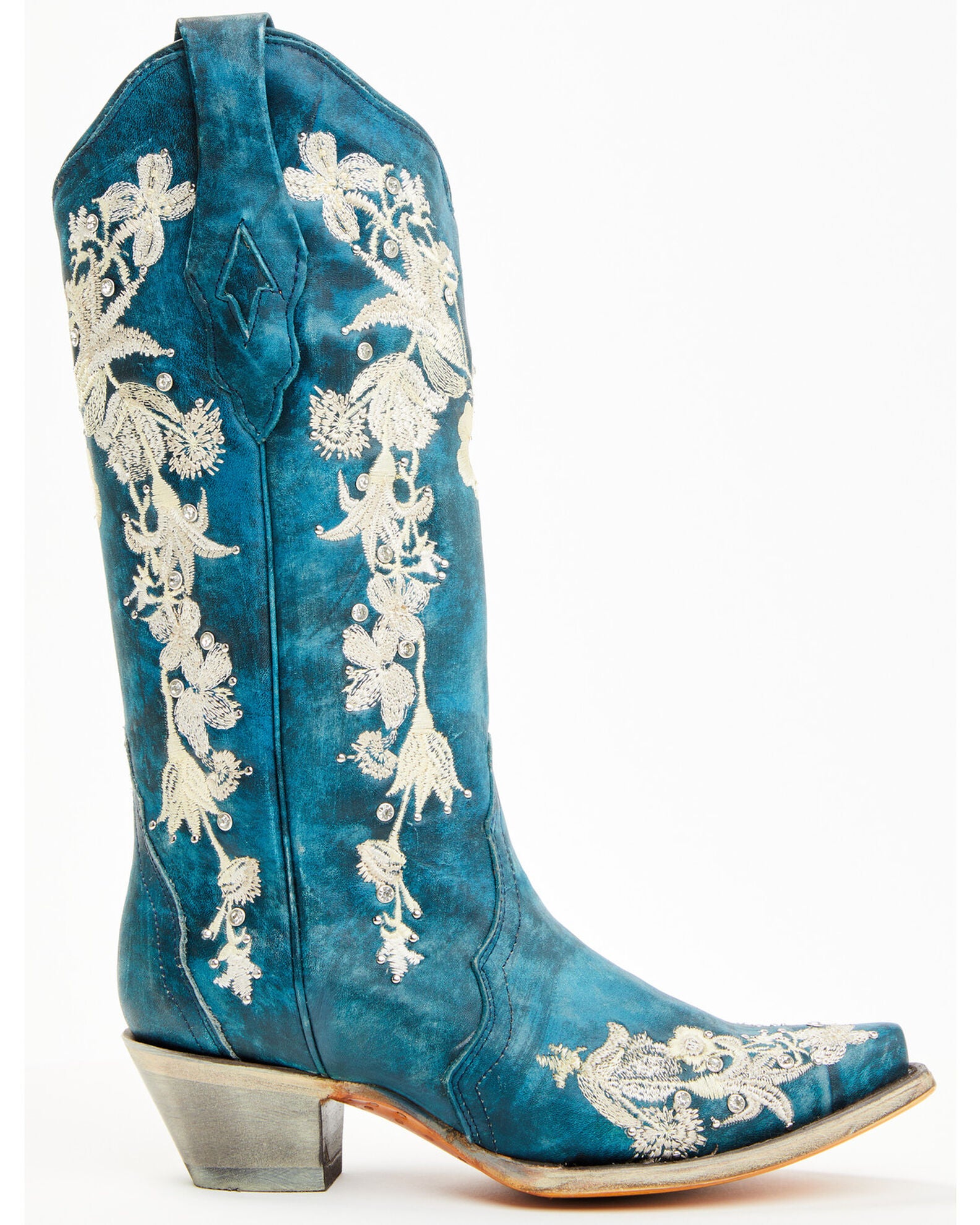 Product Name: Corral Women's Floral Embroidered & Rhinestone Studded ...