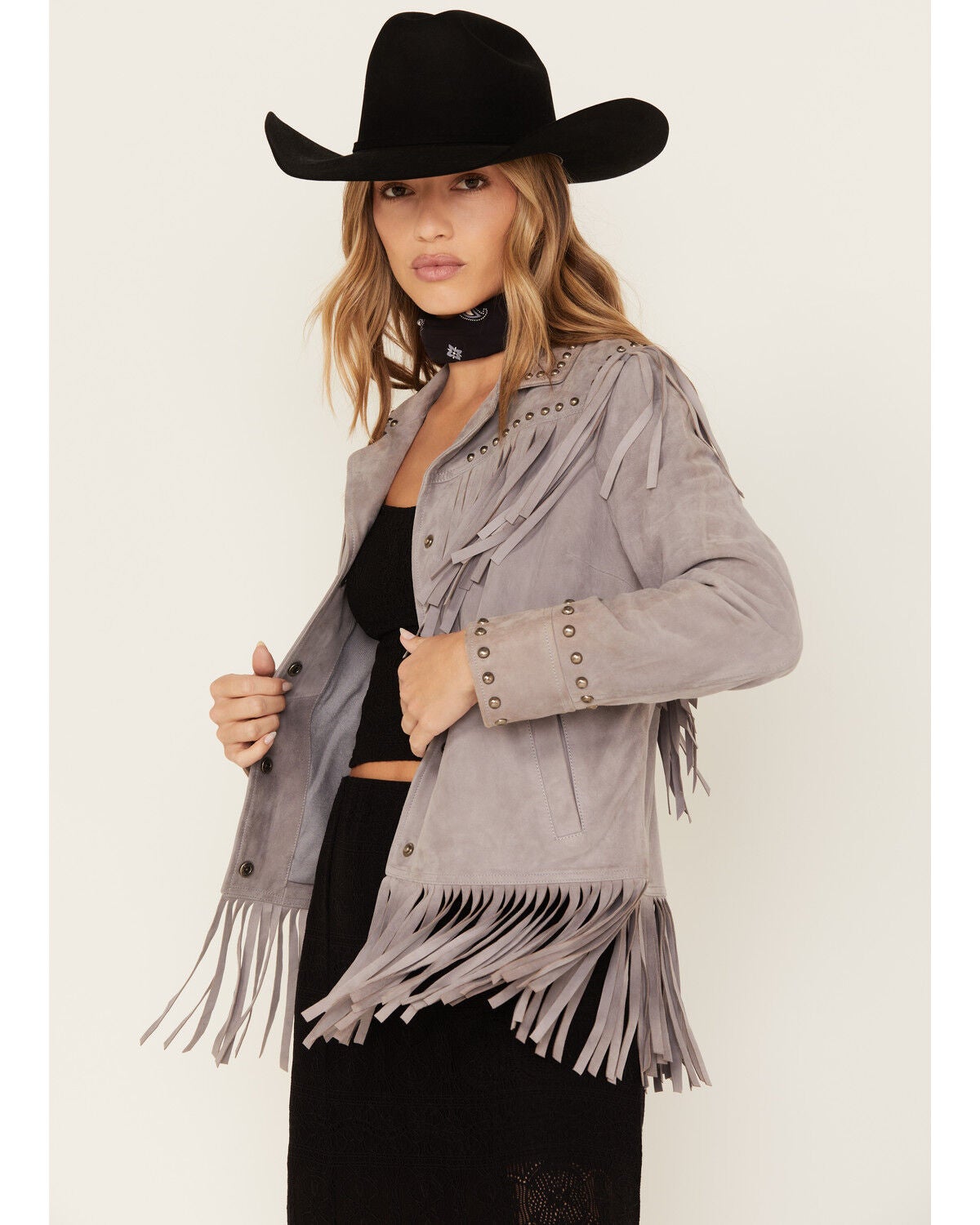 Idyllwind Women's Studded Fringe Suede Jacket - Country Outfitter