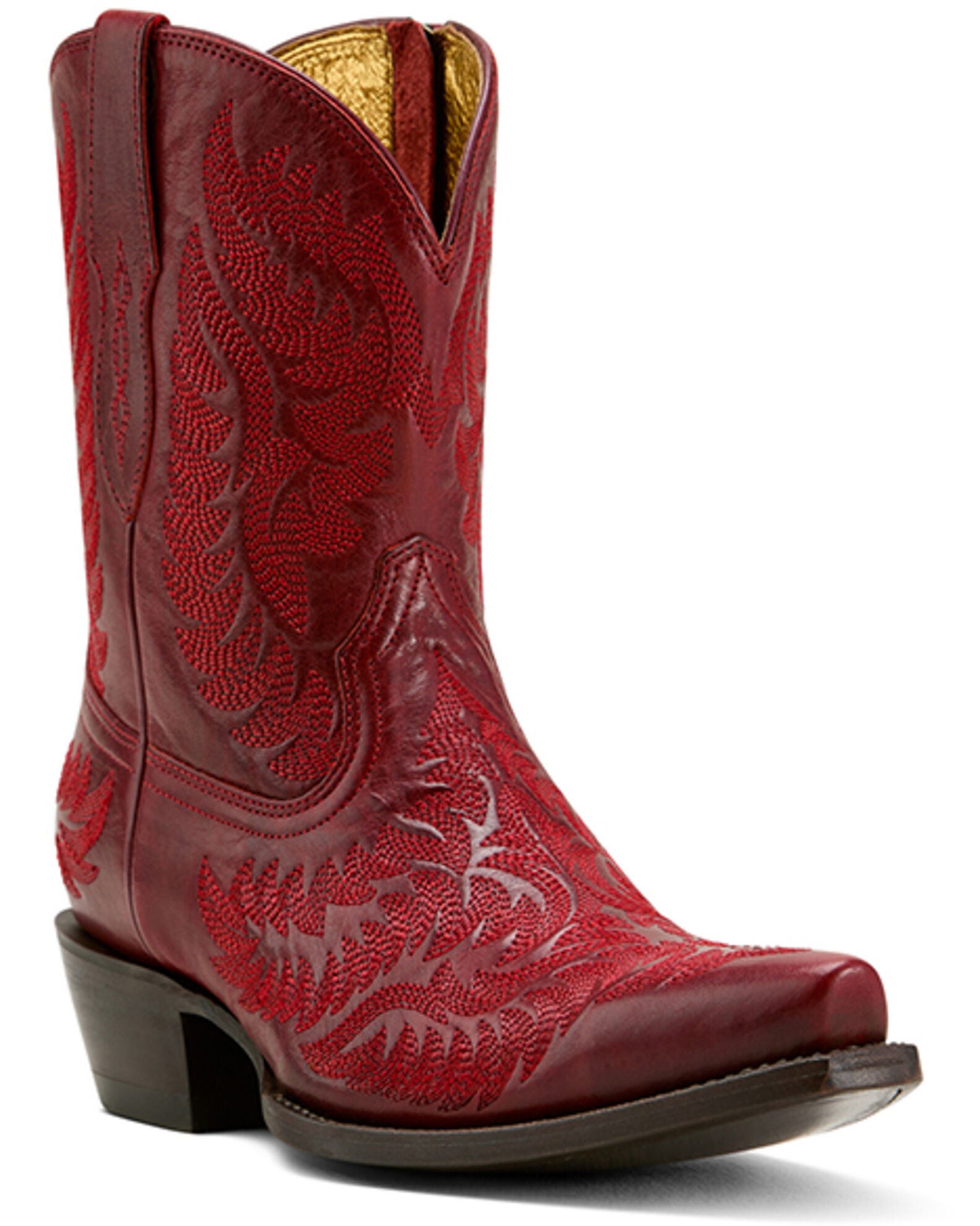 Ariat Women's Cate Western Booties - Snip Toe, Red