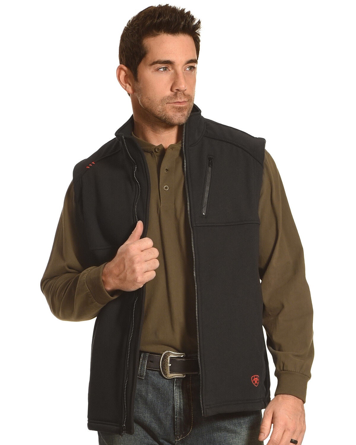 Ariat Men's FR Work Vest, Black, hi-res